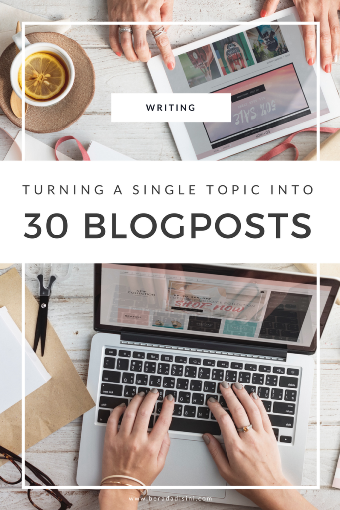 Blogpost Idea: How to Turn A Single Topic Into 30 Blogposts. - Beradadisini